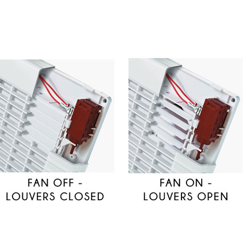 LD Auto Small Cavity Exhaust Fan w/ Auto Shutters 150mm White ...