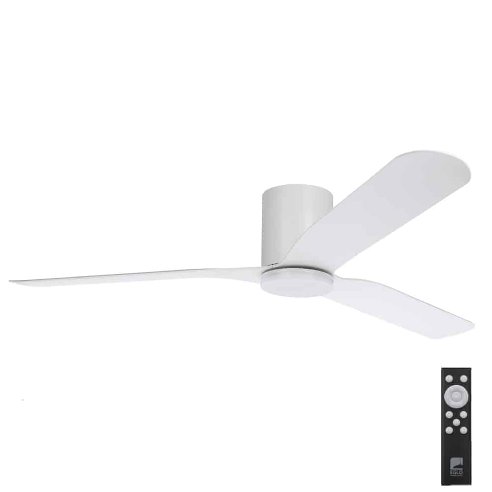 Eglo Iluka DC Hugger 60" Ceiling Fan with LED Light. White | Fansonline ...
