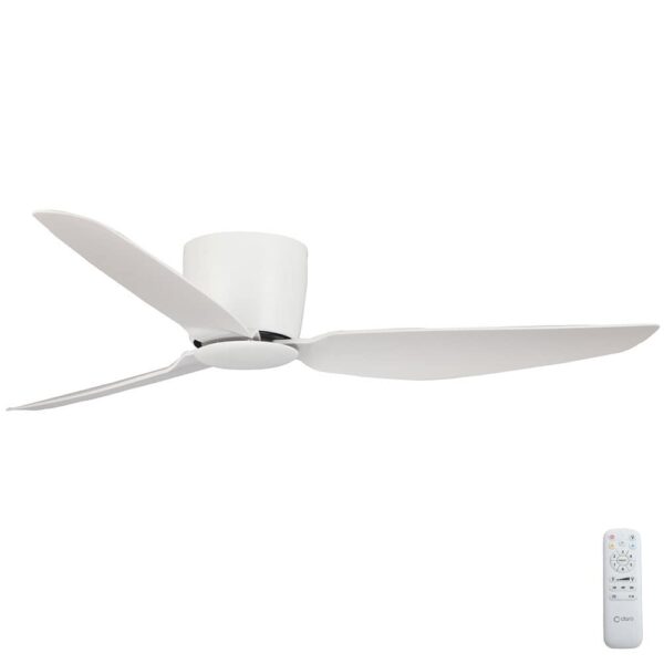 Claro Whisper DC Low Profile 52" Ceiling Fan. White | Fansonline Australia