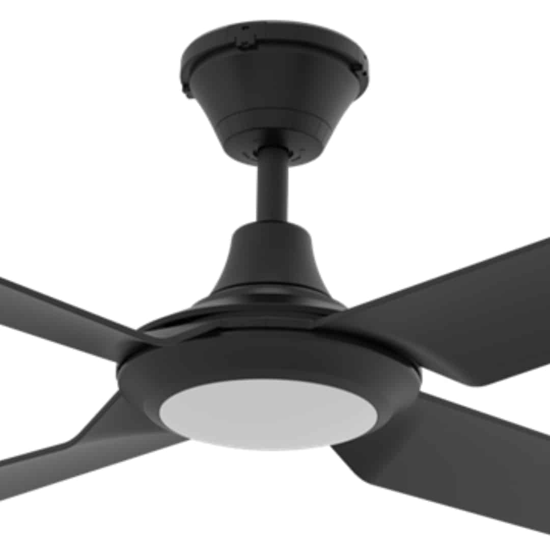 Domus Fresco IP66 132cm (52") DC Ceiling Fan with LED Light. Black ...