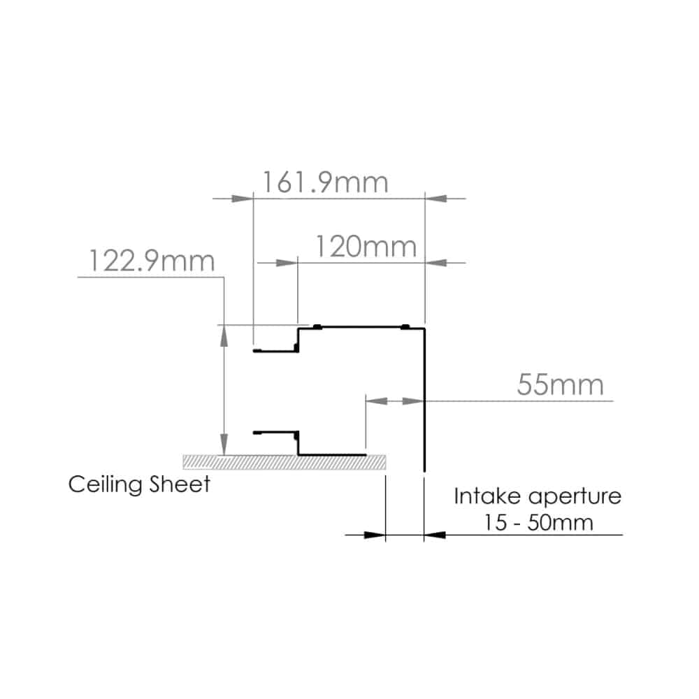 Expella Shadowline Internal Ceiling Diffuser | Fansonline Australia