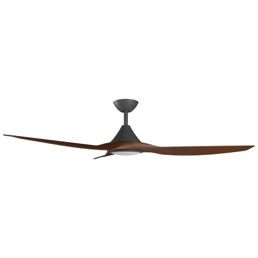 Calibo CloudFan SMART 60" DC Ceiling Fan with LED. Black/Koa ...