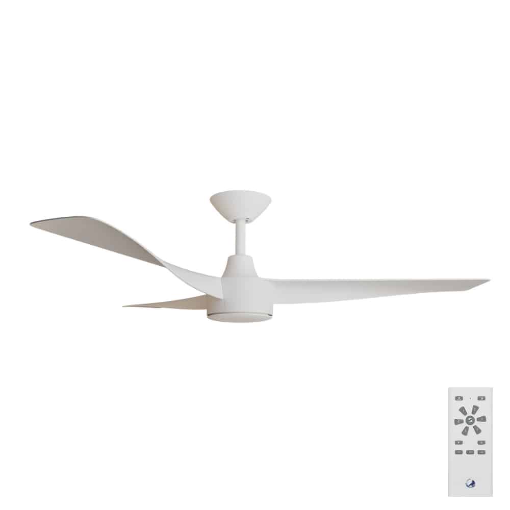 Calibo Turaco 132cm (52") DC Ceiling Fan. White | Fansonline Australia