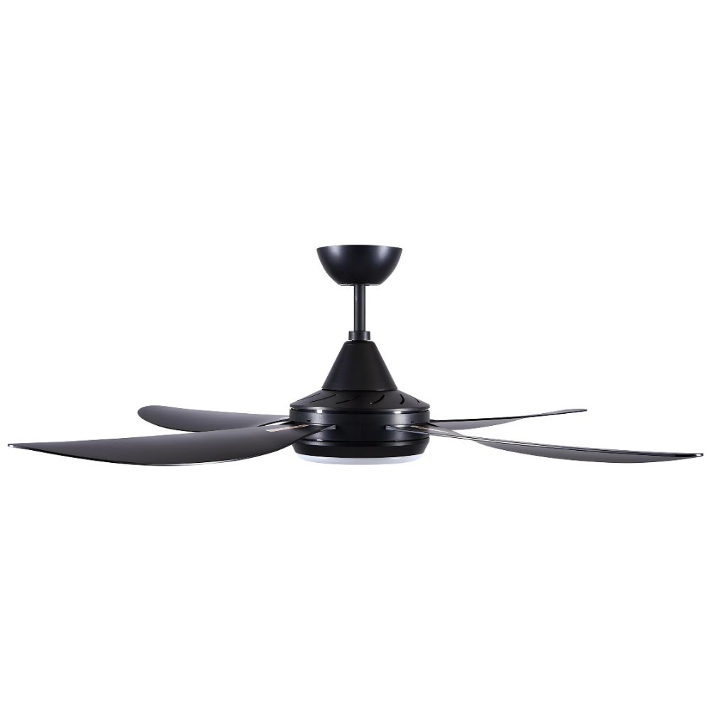 Brilliant Vector (48") DC Ceiling Fan with Light. Black | Fansonline