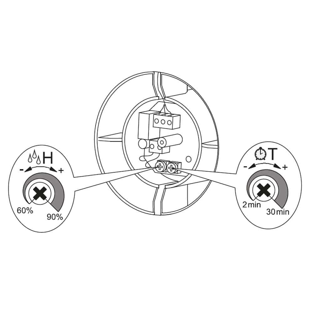 Chico Exhaust Fan 150mm White with Humidity Sensor and Timer | Fansonline Australia